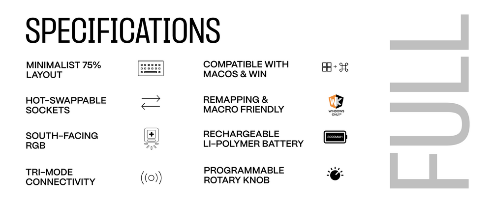 WK75 Custom Mechanical Keyboard Bundle – Mash.sg
